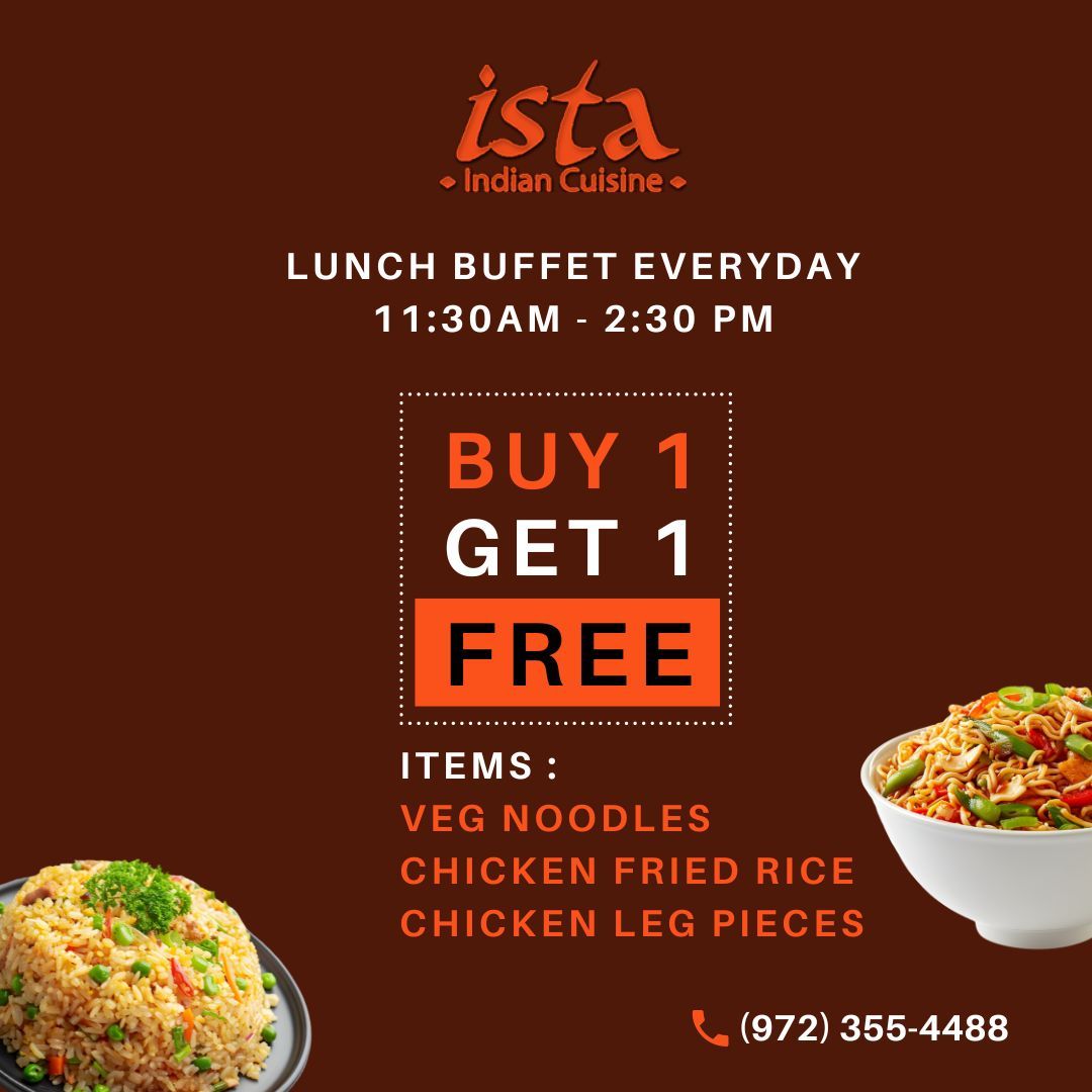 Ista Indian Cuisine - 2221 Cross Timbers Rd, Ste 105 Flower Mound, TX ...